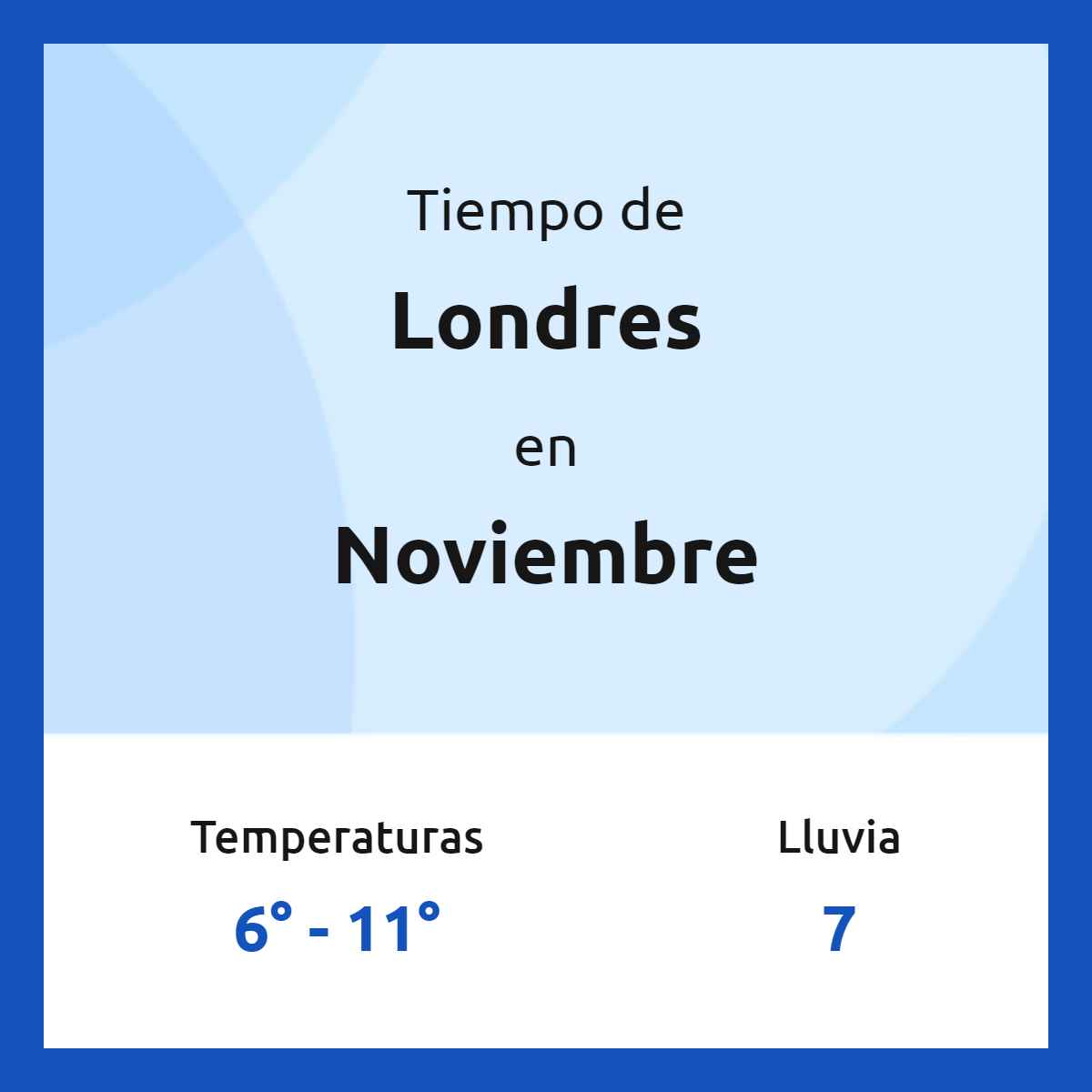 Clima en Londres en noviembre 2023 | Tiempo3.com