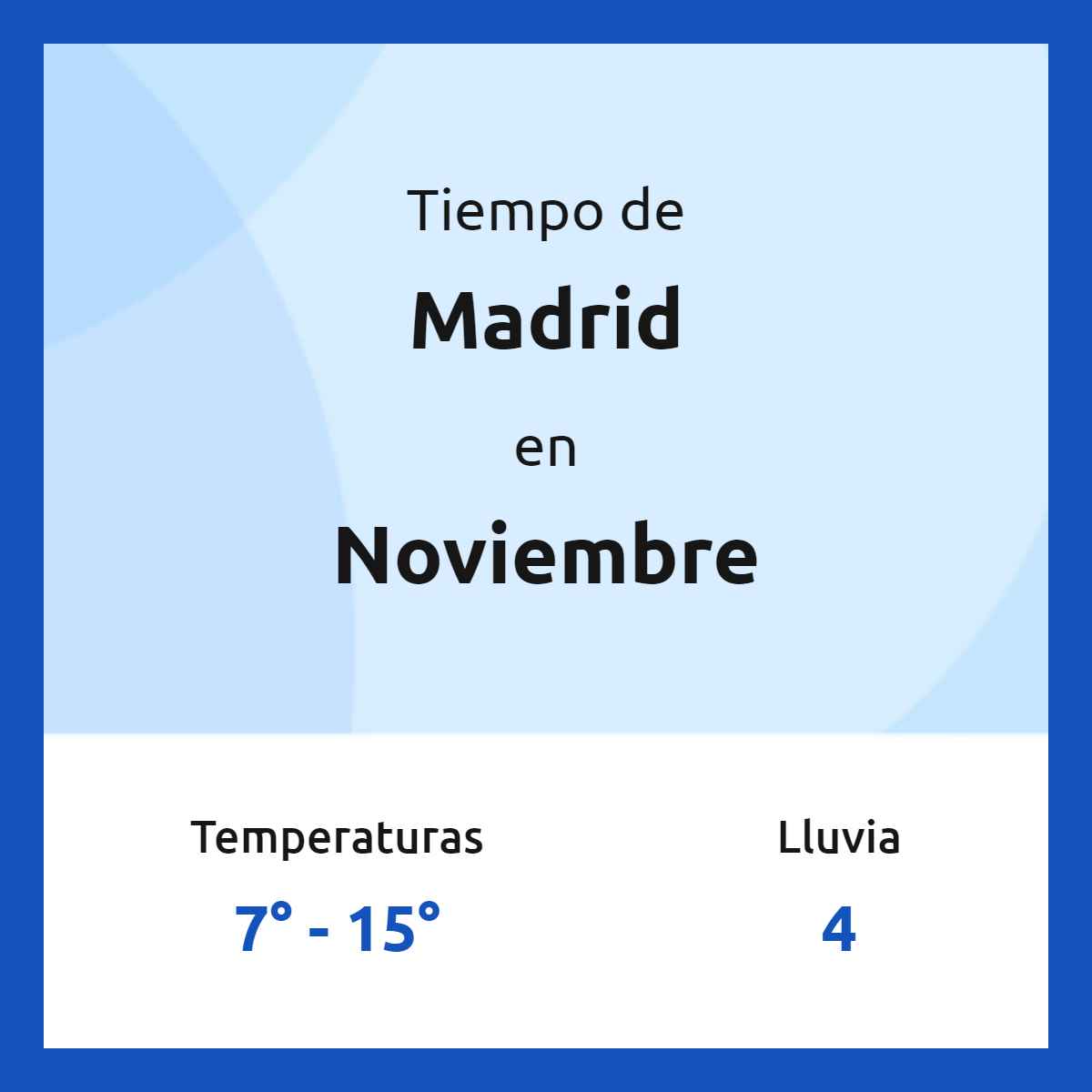 Tiempo de Madrid en noviembre 2023 | Tiempo3.com